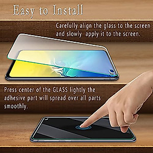HPTech [2-Pack] Screen Protector For Samsung Galaxy S10e [with Camera hole] Tempered Glass, Anti Scratch, Bubble Free, Case Friendly