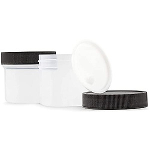 Salad Dressing Condiment Containers (6-Pack); 2-Ounce To-Go Plastic Mini Food Storage Jars for Lunch Boxes; Carry Up to 4 Tablespoons