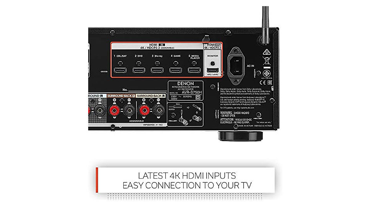 Denon AVR-S750H 7.2 Channel AV-Receiver, HiFi Amplifier, Alexa ...
