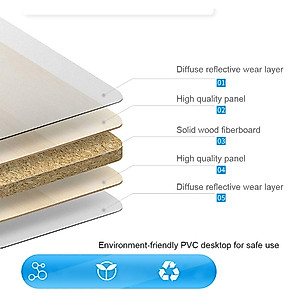 Yinleader Kids Desk and Chair Set,Height Adjustable,Spacious Storage Drawer,with Adjustable Tilted Desktop, Bookstand, Touch Led Lamp for School Student (Blue Set)