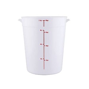 CenPro 29A-053 Round Food Storage Container - 8 Qt. Capacity - White - NSF