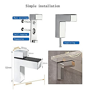 Set of 2 Invisible Wall Shelves Wall Mounted Display Shelf，Clear Acrylic Wall Shelf,Floating Shelves for Living Room ,Bedroom,Bathroom,Kitchen,Flower Stand,Office