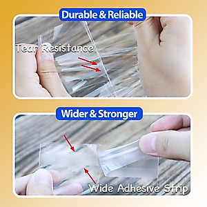 PigPotParty 4"x6" Cellophane Bags Self Adhesive, Small Cookie Bags with Seal, 100 Pcs Clear Plastic Treat Bags, Individual Cookie Bags, Perfect for Goodies, Party Favors, Snacks, Gift Wrapping