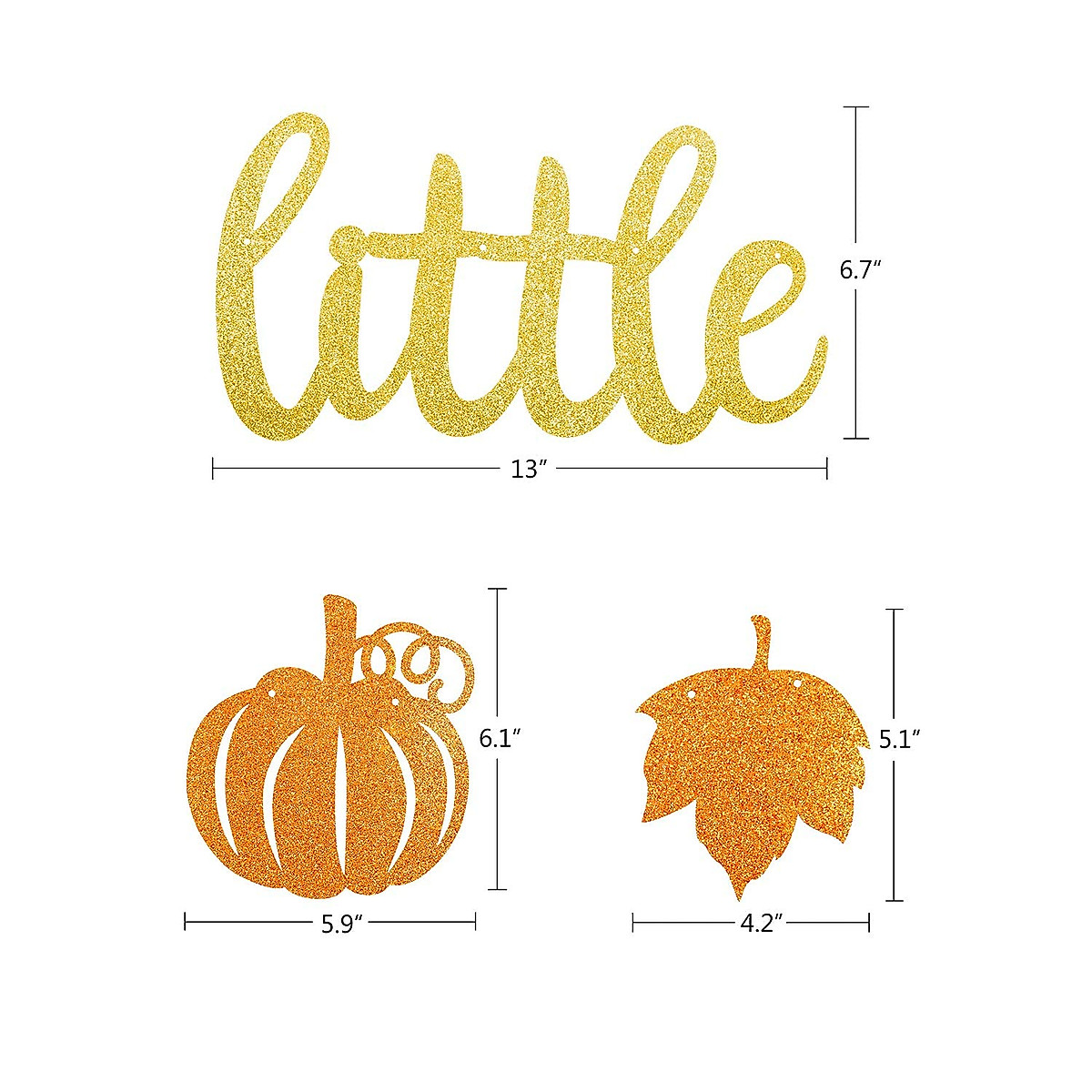 Glitter Little Pumpkin Banner Fall Baby Shower Gender Reveal Birthday Party for Kid's Birthday Party Decor Autumn Thanksgiving little pumpkin baby shower decorations