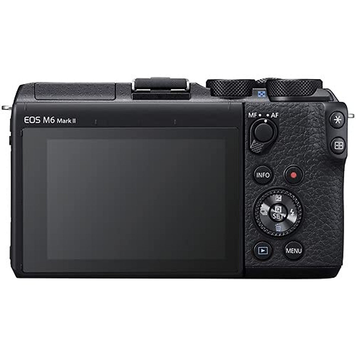 Canon EOS M6 Mark II Mirrorless Digital Camera (Black) with 15-45mm Lens and EVF-DC2 Viewfinder + Canon Shoulder Bag + 128GB Sandisk Memory Card + Grip Steady Tripod + Lens Tulip Hood & More.