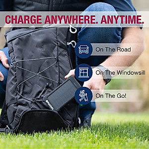 4Patriots 4-Pack Patriot Power Cell Bundle: Portable Solar Power, Rechargeable Battery 2 USB Ports, 8,000 mAh Lithium Polymer Battery, LED Flashlight, Great for Hiking or Emergencies