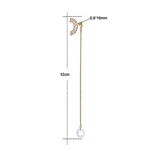 AoedeJ Anti-Lost Holder Earrings for AirPods 14K Gold Plated Dangle Earring Wireless Earphone Holder Strap Compatible with AirPods Pro 1 & 2 (Ear Stud-2)