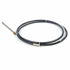 LIYUANJUN Boat Steering System, 12 Feet Outboard Boat Rotary Steering System Kit for Yachts Fishing Boats with 3/4" Tapered Shaft Steering Cable Bezel Kit Fixing Bolts and Screws Kit