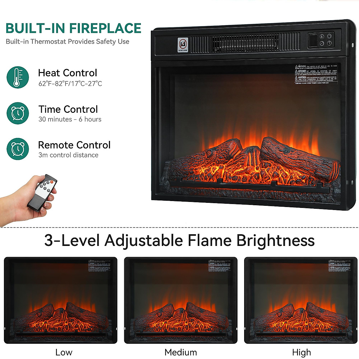 YITAHOME 70 Inch Entertainment Center with Electric Fireplace for TVs up to 80", LED Lights Fireplace TV Stand with Storage for Living Room, Farmhouse TV Stands with Storage Drawers (Dark Grey)