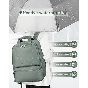 suratio Travel Laptop Backpack for Women Teacher Work Backpack Carry On Bags for Airplane Waterproof Backpack With Laptop Compartment Backpack for Traveling On Airplane Travel Essential Army Green