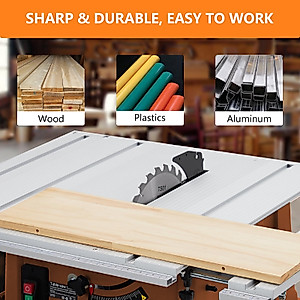 10inch Table Saw, 15A & 5000RPM Portable Table Saw with Stand & Safety Switch, Push Stick, 90°Cross Cut & 0-45°Cutting, Multifunctional Table Saw for Woodworking, DIY Working, Orange