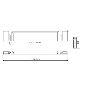 Richelieu Hardware BP8160128BORB Armadale Collection 5 1/16-inch (128 mm) Center-to-Center Brushed Oil-Rubbed Bronze Modern Cabinet and Drawer Pull Handle for Kitchen, Bathroom, and Furniture