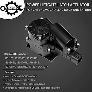 Rear Power Liftgate Latch Actuator Liftgate Lock Actuator | for GM Chevy Suburban Tahoe Traverse, GMC Acadia Yukon, Cadillac Escalade & more | Replaces# 931-107, 13581405, 13501872, 13503467
