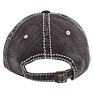 MINAKOLIFE Rock Shark Kingston 1969 Jamaica Distressed Vintage Trucker Baseball Cap Hat (Black)