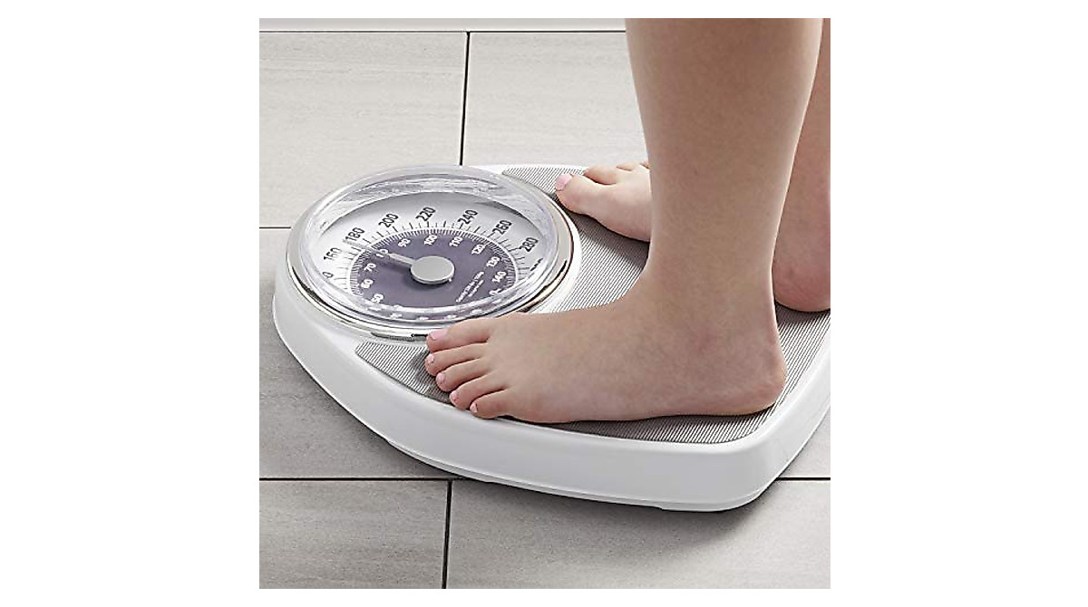 InstaTrack Large Dial Metal Bathroom Scale Up to 330 lbs - No Batteries