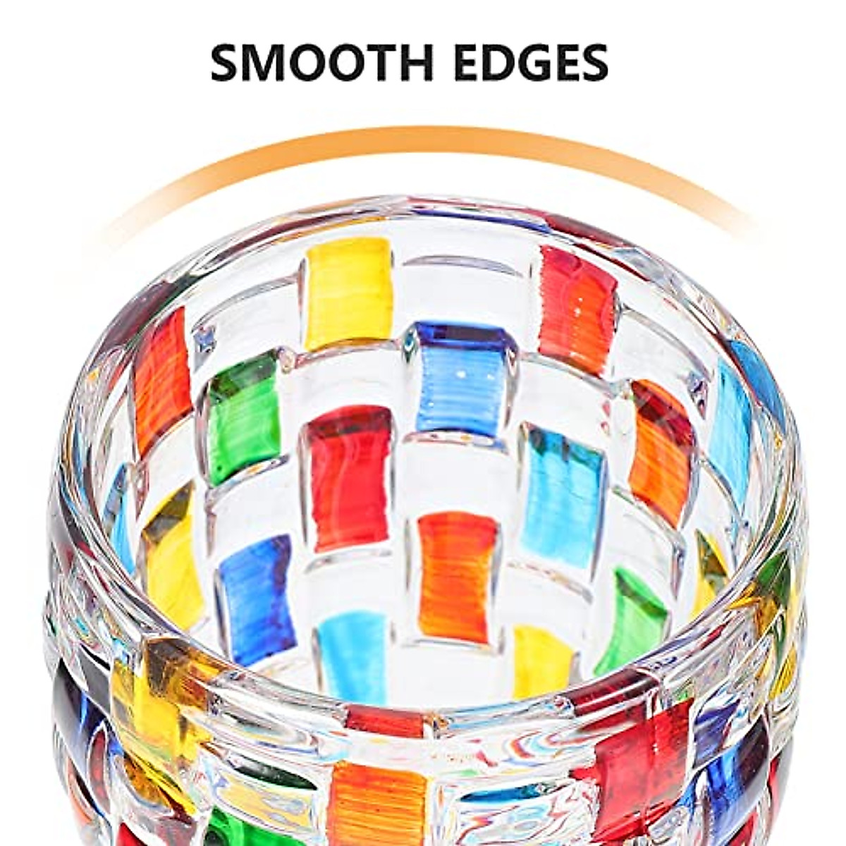 UPKOCH 2pcs Decorative Martini Holiday Rocks Drinks For Mug Multi-use Iced Painted Dinner Party Shower Breakfast Margarita Glasses Birthday Juice Goblets Container Painting Transparent