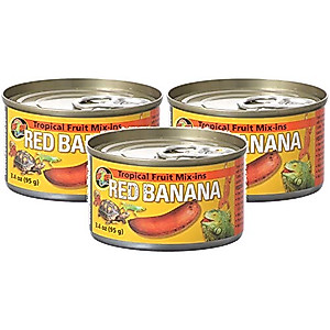 Zoo Med Tropical Fruit Mix-ins Red Banana Reptile Food, 3.4-Ounce (3 Pack)