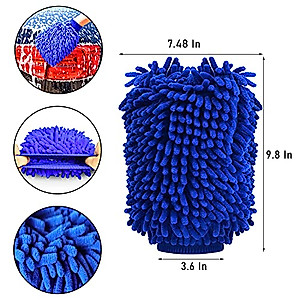 Jaronx 15 PCS Car Detailing Brush Set, Exterior Interior Car Detail Kit Auto Cleaning Brush for Wheels,Leather(Detail Brushes, Wheel Brush, Wash Mitt,Vent Brush,Wax Applicator Pads,Towels,Wire Brushs)