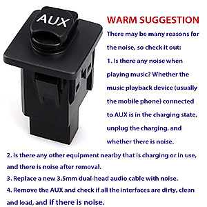 Aux Port Replacement, Auxiliary Input Jack Assembly 39112-TA0-A01 for 2009-2012 Honda Pilot, 2008-2010 Honda Accord EX, EX-L, 2011 Honda Accord LX