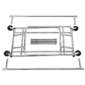 Only Garment Racks Commercial Grade Double Rail Rolling Clothing Rack, Heavy Duty - Designed with Solid"One Piece" Top Rails and Base. Heavy Gauge Steel Construction, Rack Weighs 39 Lbs.