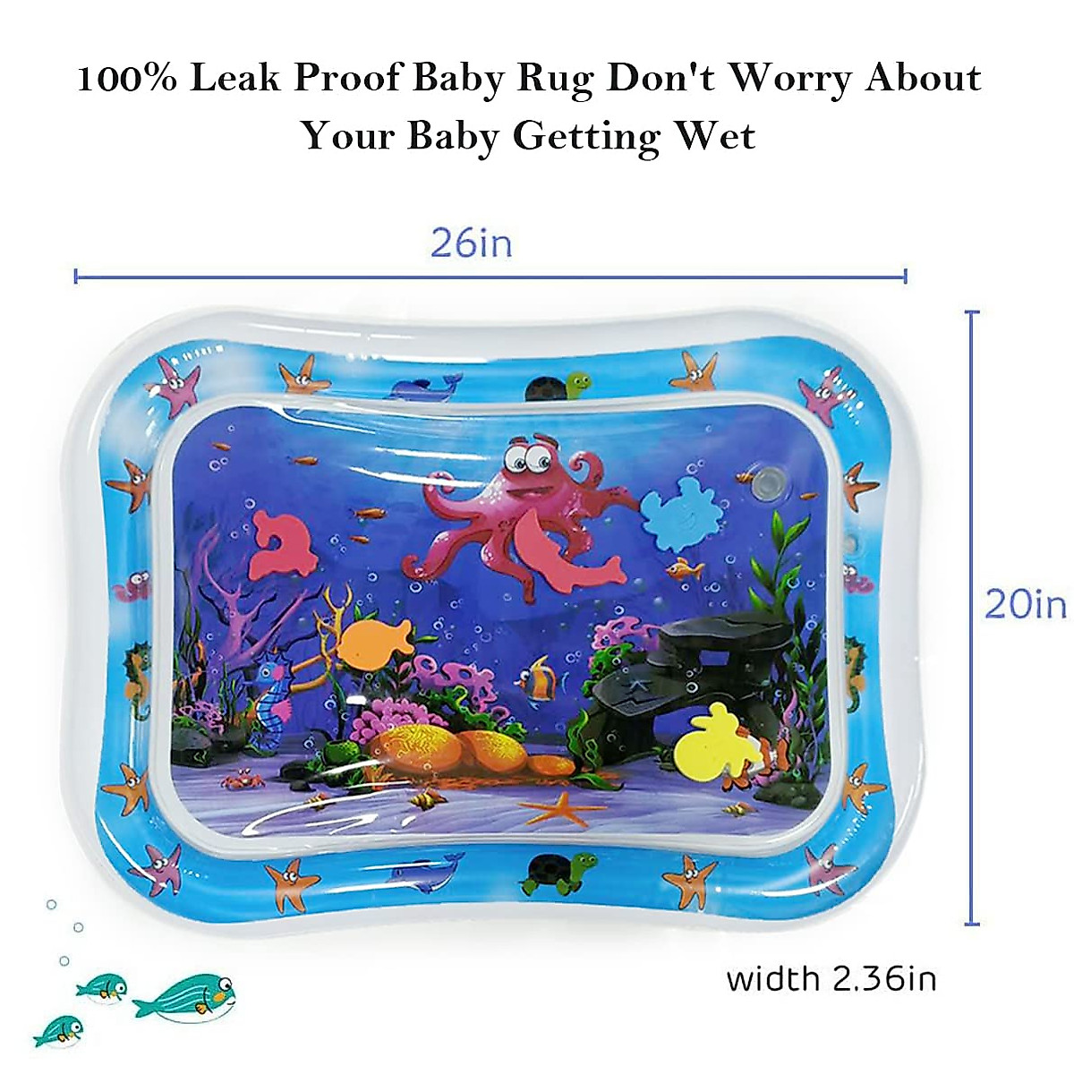 CARYWON Inflatable Tummy Time Mat Premium Baby Water Play Mat Baby Activity Center Tummy Time Water Mat Water Play Mat for Babies Promote Development Baby Gifts