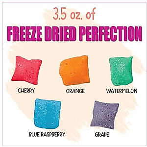 Freeze Dried Air Taffy Candy - Variety Fruit Flavors, 3.5oz | Strawberry, Melon, Cherry, Raspberry, Orange, Grape, Mystery | Crunchy Snack Sour Treat, Gift