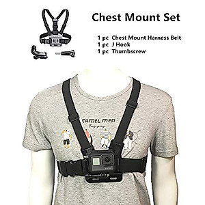 Dream Bull Chest Mount Harness Chesty Vest Head Mount Strap for Action Camera Compatible with GoPro Hero 11,10,9,8,Max,Go Pro Hero 7,6, 5,4, Session,3+,3,Hero (2018),Fusion,DJI Osmo,AKASO