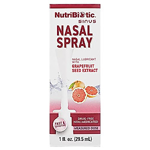 NutriBiotic Nasal Spray 1 Fl Oz | Nasal Lubricant with Grapefruit Seed Extract & Sodium Chloride | Help Flush Irritants from Nasal Passages | Convenient Measured Dose Pump | Drug-Free & Non-Medicated