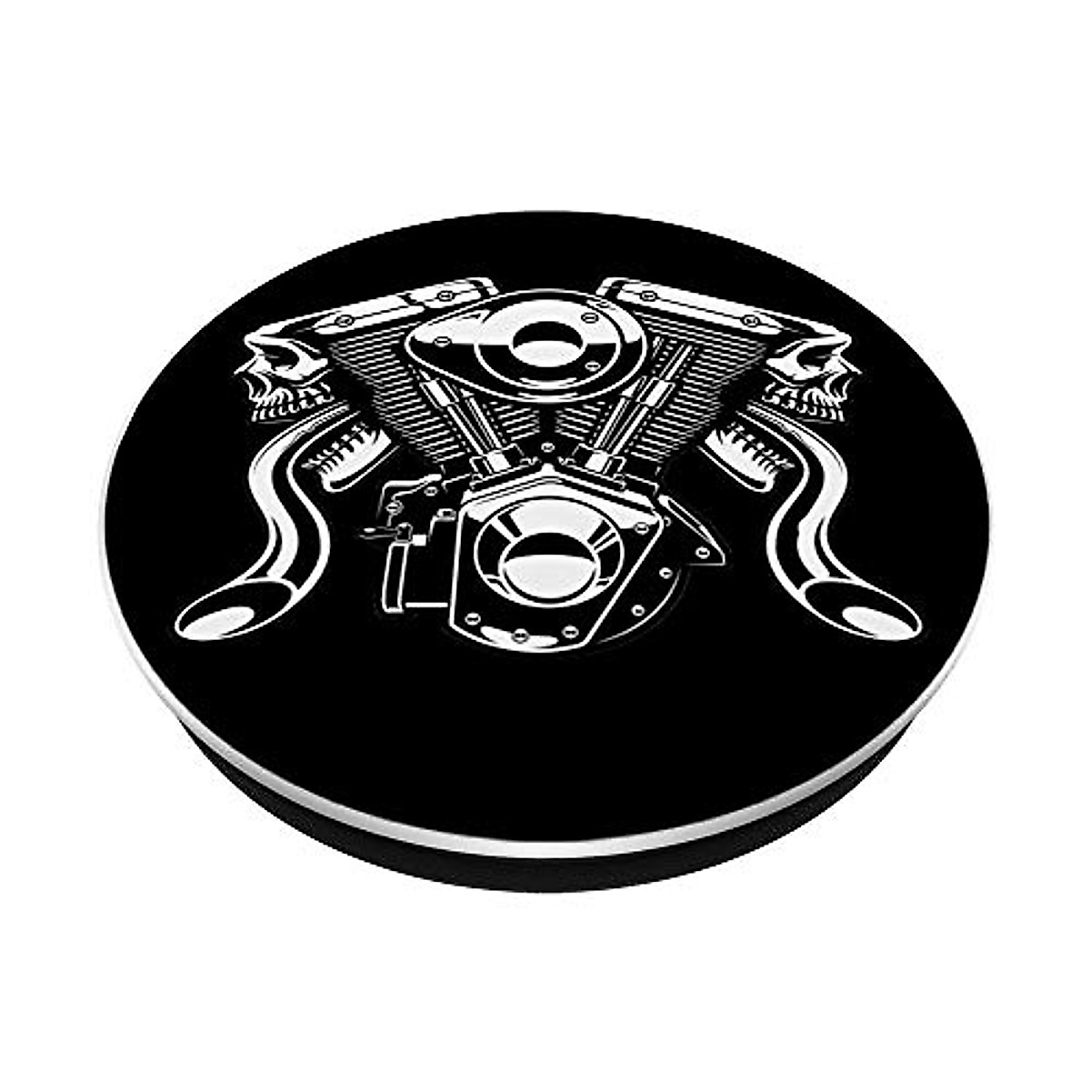 Skull V-twin Motorbike Engine PopSockets Grip and Stand for Phones and Tablets