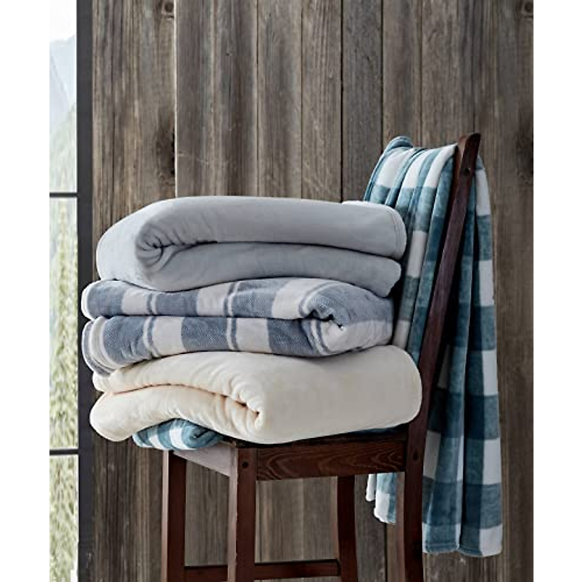 Eddie Bauer - King Blanket, Ultra Plush Bedding, Lightweight Home Decor for All Seasons (Stones Throw Stripe, King)