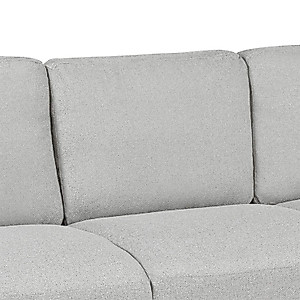 Harper&Bright Designs 3-Seat Sofa Living Room Linen Fabric Sofa Upholstered Sofa with Cushion Back (Light Gray)