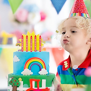 12 Pieces TNT Themed Birthday Candles Dynamite Birthday Candles TNT Cake Toppers for Cake Decoration Video Game Party Graduation Celebration and Daily Use