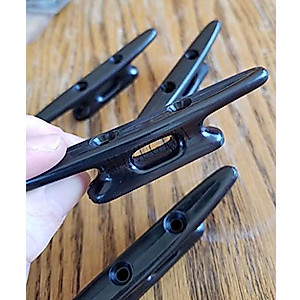 MIZUGIWA Nylon Boat Cleats Dock Cleats Black 4 Inch Boat Ties,Kayak Rope Tie Cleat,Rope Cleat,Kayak Cleat for Boat Docks,Kayaks,Marine,Nautical Decor,Pack of 4