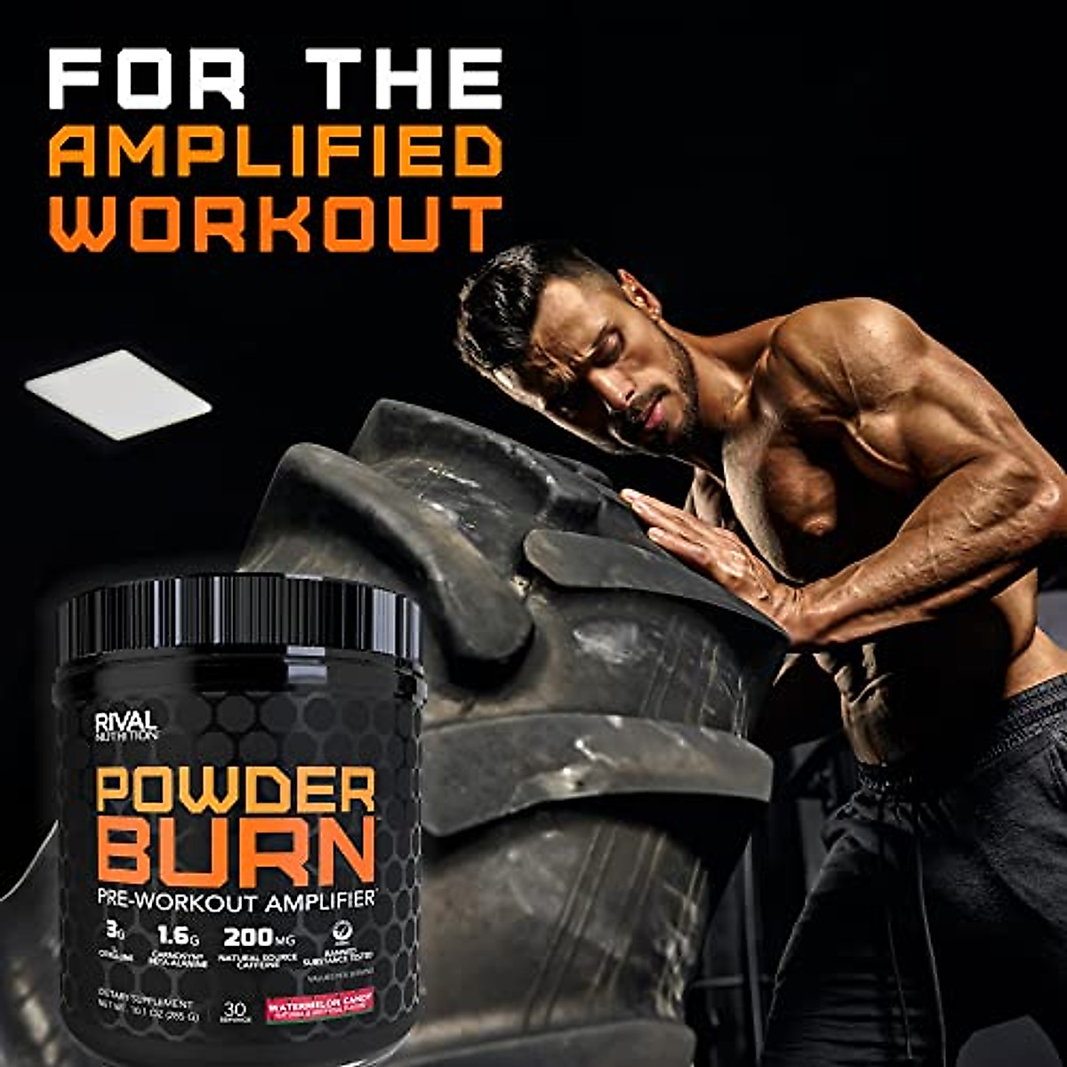 Rivalus, Powder Burn 2.0 Punch 30 Serving, Knockout Punch, 10.1 Ounce