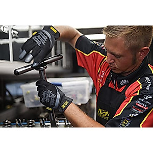 Mechanix Wear: FastFit Work Glove with Elastic Cuff for Secure Fit, Performance Gloves for Multi-Purpose Use, Touchscreen Capable Safety Gloves for Men (Black, Large)