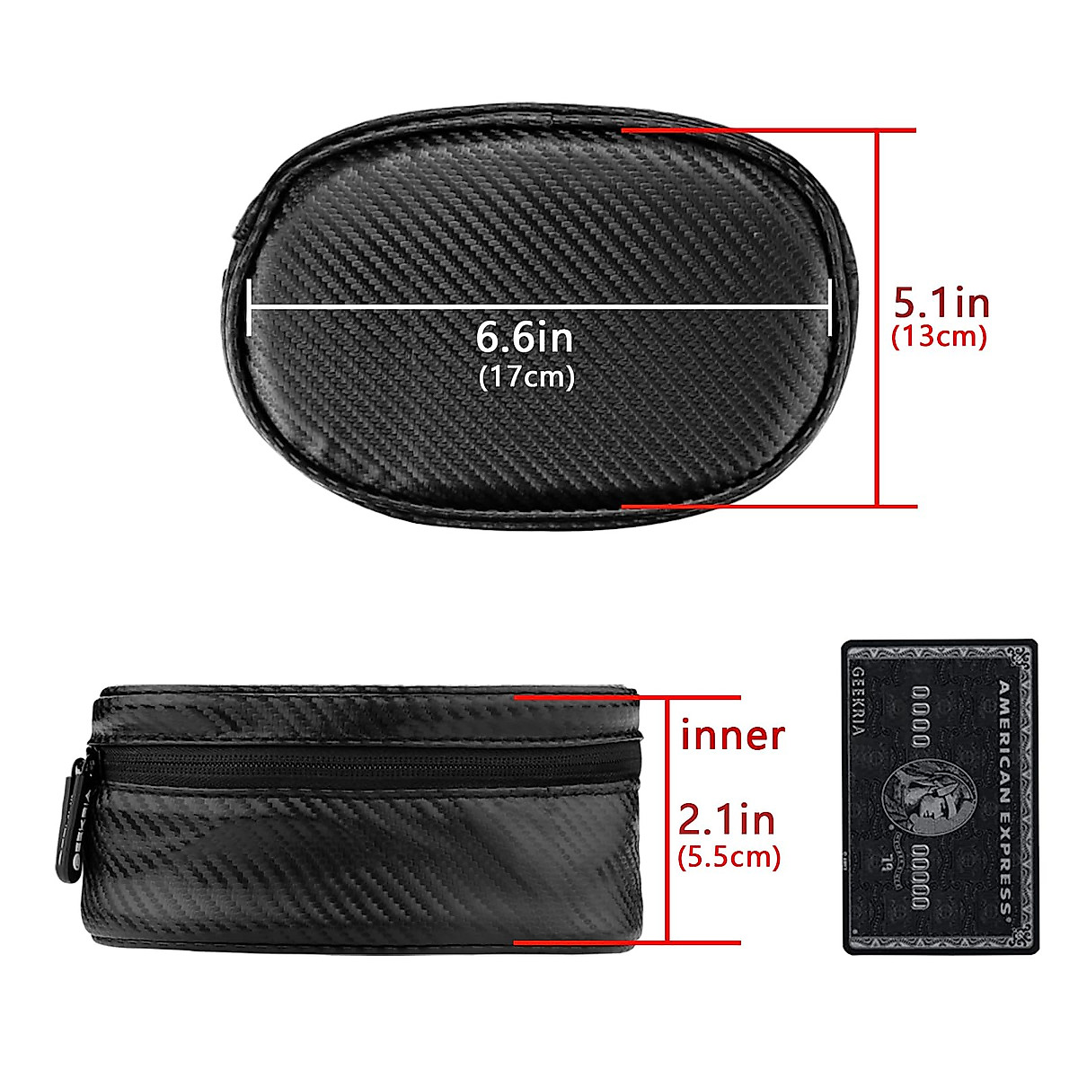 Geekria Headphones Pouch Compatible with Sennheiser, JBL, Skullcandy, Soundcore, Bose Headphones Case, Replacement Protective Travel Carrying Bag with Cable Storage (Black)