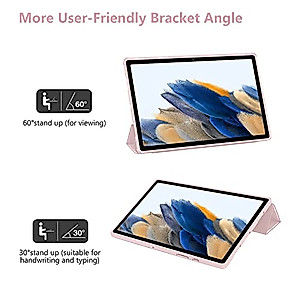 CLARKCAS Case for Samsung Galaxy Tab A8 10.5 Inch 2022 Release Model SM-X200 X205 X207,Slim Cover with Trifold Stand and Soft TPU Back for Samsung Galaxy Tab A8 (Pink)