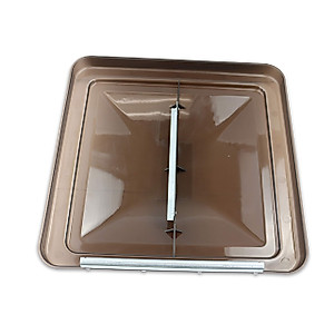 Leisure Coachworks 14 Inch RV Roof Vent Cover Universal Replacement Vent Lid Smoked for Camper Trailer Motorhome (Smoked 1-Pack)