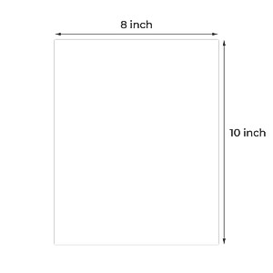 Frametory, 8x10 White Uncut Picture Mat Boards, Backing Boards for Frames, Photos, Crafts - Pack of 12