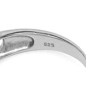 Silvershake 7X5mm Genuine Octagon Shape Aquamarine 925 Sterling Silver Celtic Knot Solitaire Ring Size 6