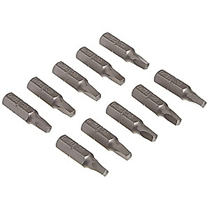 DEWALT DW2202B10 #2 Square Recess 1-Inch Bit Tip (10-Pack), Silver