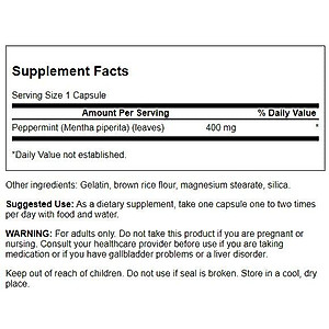 Swanson Full Spectrum Peppermint Leaf 400 Milligrams 120 Capsules (2 Pack)