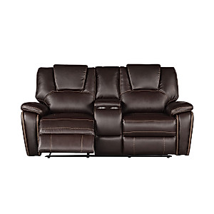 WOUND 3 Pieces Sets Recliner Sofa Bonded Leather Lounge Chair Loveseat Reclining Couch