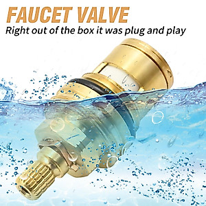 UOIENRT 013787-45 Hot Ceramic Cartridge Assembly, Replacement for T and S Brass Faucets, Replaces 013787-45