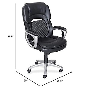 Lorell Wellness by Design Chair, 46.8" x 26.8" x 30", Black