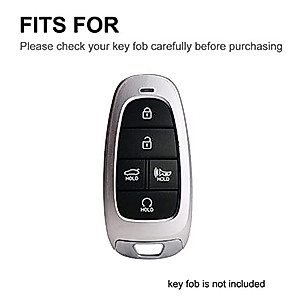 Key Fob Cover for Hyundai with Keychain Soft TPU Car Key Case Cover Compatible with Hyundai Sonata Santa fe Tucson (Green)