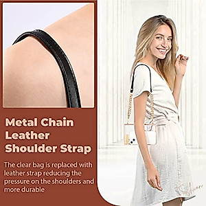 HULISEN Clear Clutch Purses for Women, Stadium Approved Acrylic Clear Bag Gold