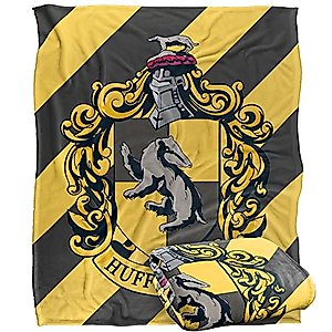 Harry Potter Hufflepuff Crest 4 Officially Licensed Silky Touch Super Soft Throw Blanket 50" x 60"