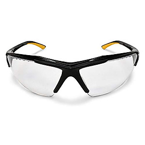 DEWALT DPG106 Spector In-Viz Bifocal Safety Glass - Black/Yellow Frame - Clear Lens - 2.5 Diopter, DPG106-125D