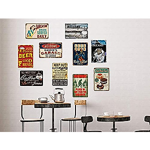 JIANKUN Tin Sign Laundry Room Vintage Metal Laundry Salty Dog White Decorative S Wash Room Home Decor Art S 7.9x11.8 Inch Sign
